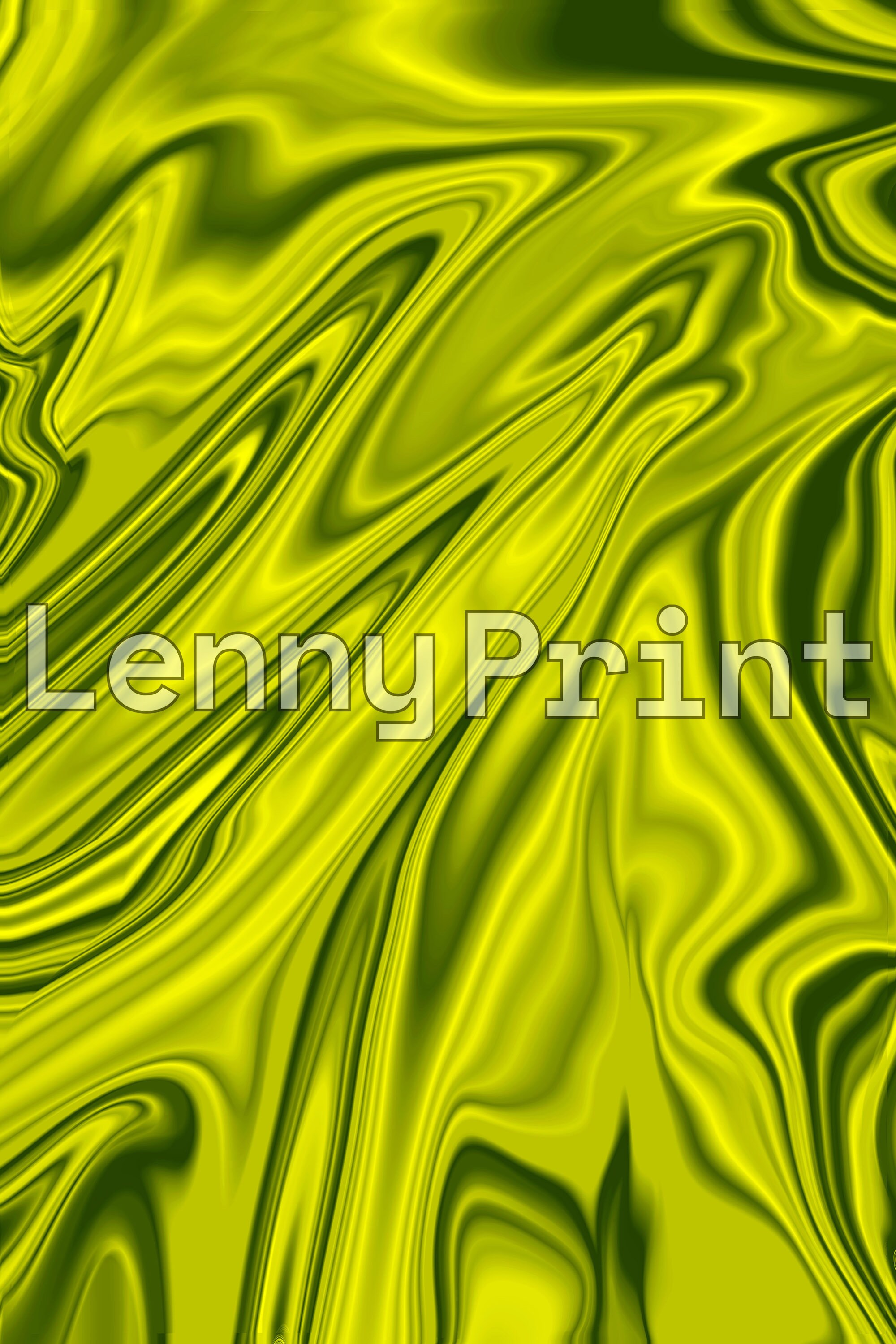 Chartreuse Art, Lime Green Poster, Wavy Green Print, Psychedelic Art ...