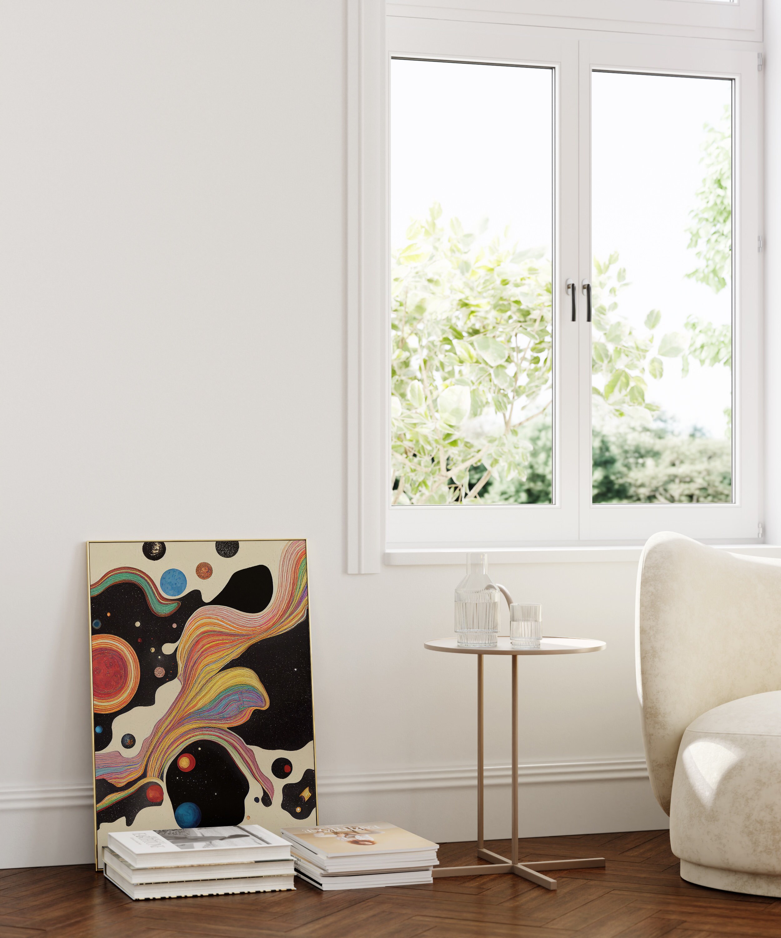 Whimsical Space Art Vintage Sci-fi Art Retro Futurism - Etsy