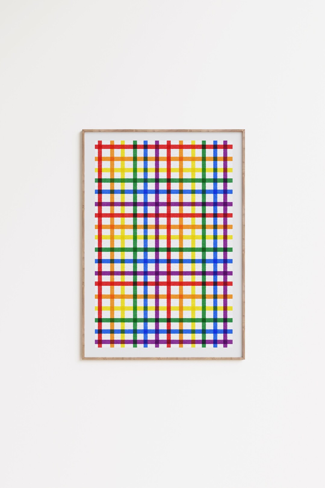 Simple LBGTQ Art, Rainbow Pride Art, Pride Flag Art, Queer Abstract Art ...