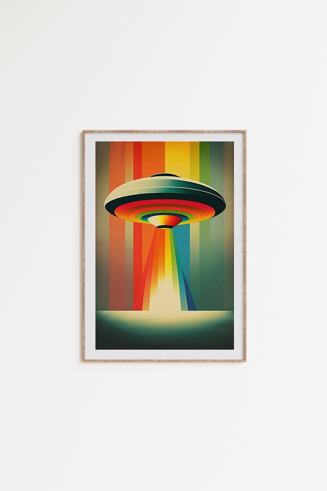Retro UFO Art, Sci-fi Digital Download, Conspiracy Theory Art, Vintage ...