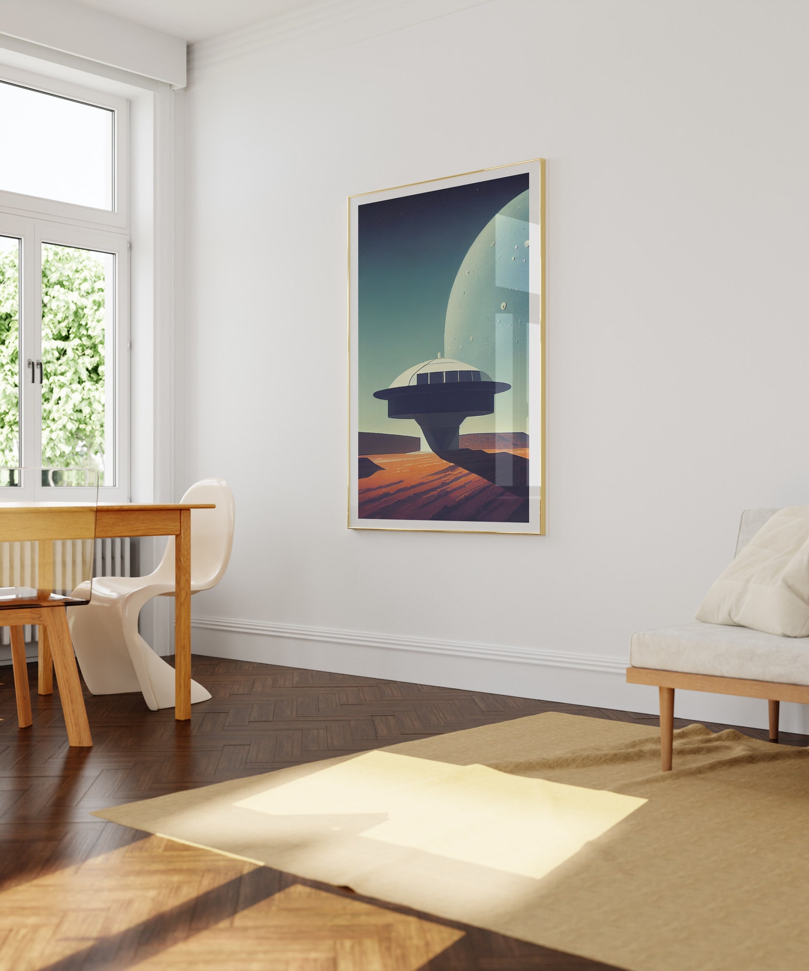 Space Station Vintage Sci-fi Art Retro Futurism Poster - Etsy