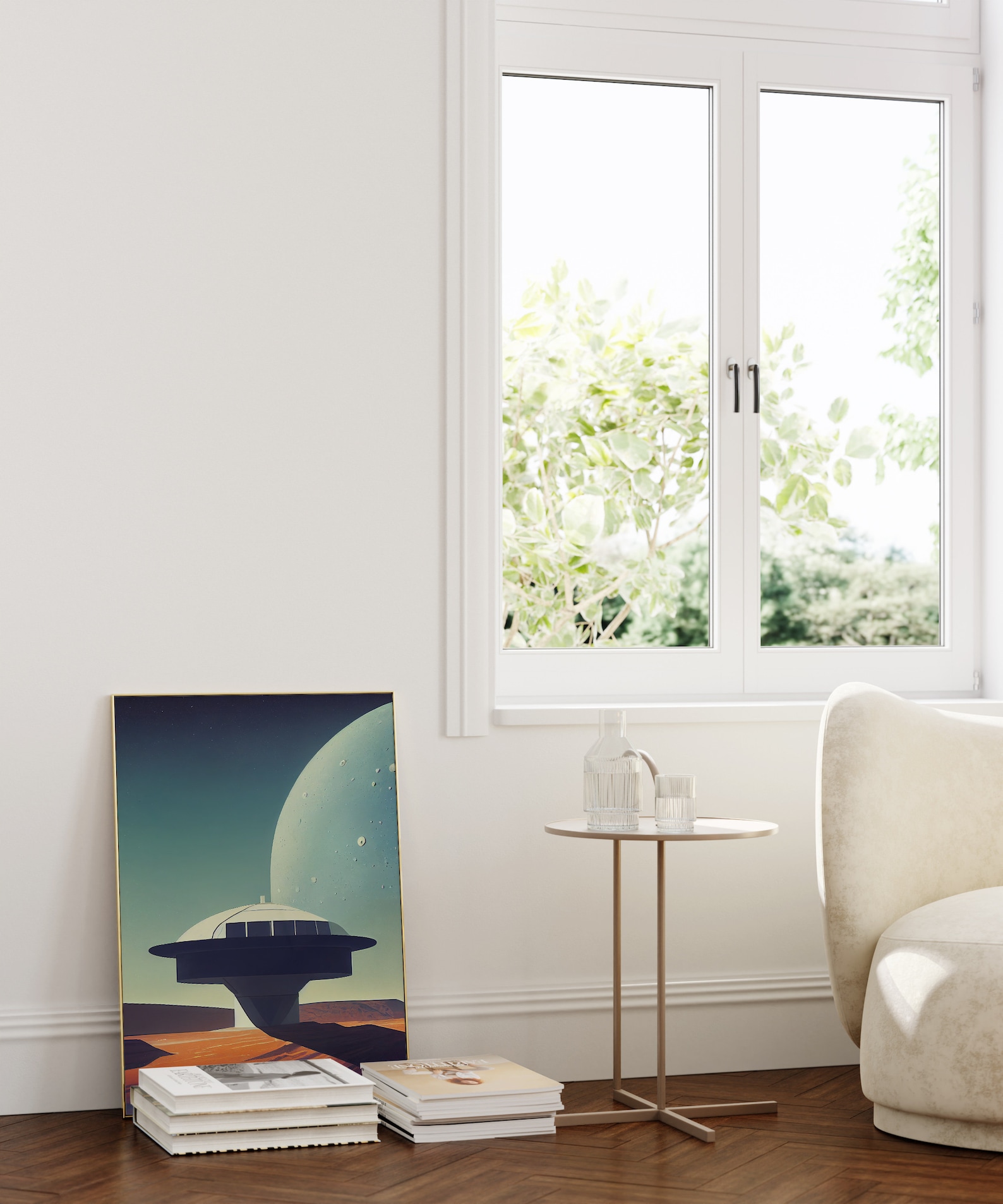 Space Station, Vintage Sci-fi Art, Retro Futurism Poster, Space Travel ...