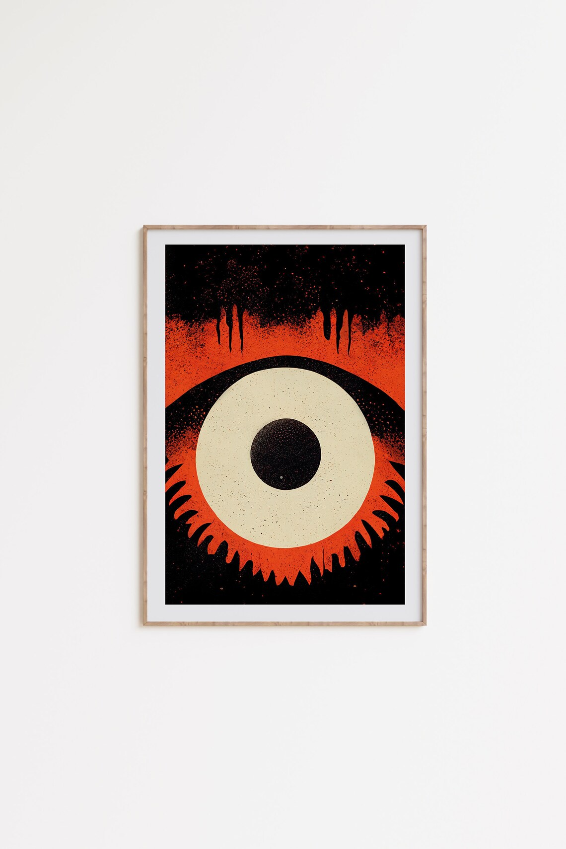 Retro Horror Poster Creepy Eyeball Printable Art Vintage - Etsy