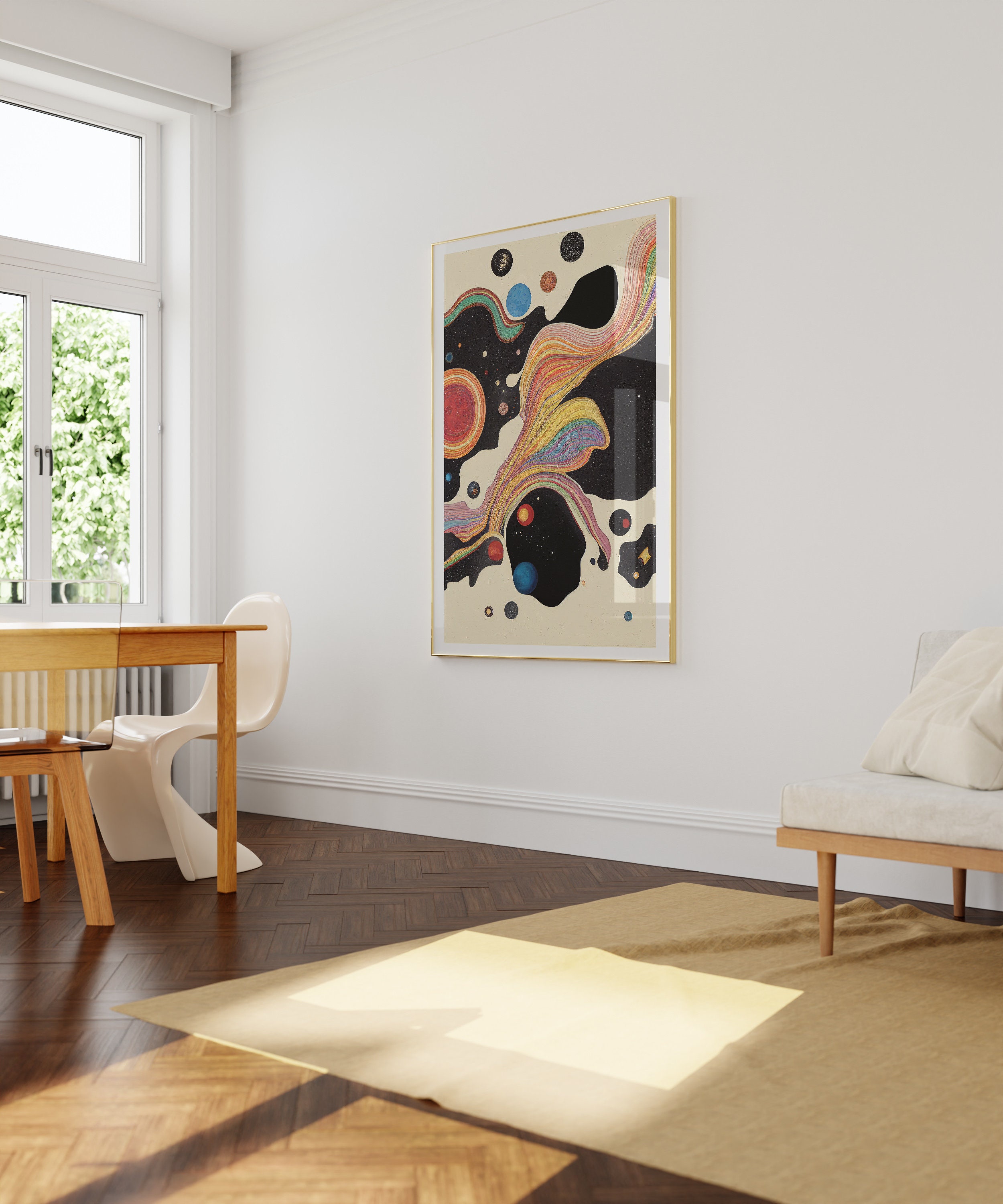 Whimsical Space Art Vintage Sci-fi Art Retro Futurism - Etsy