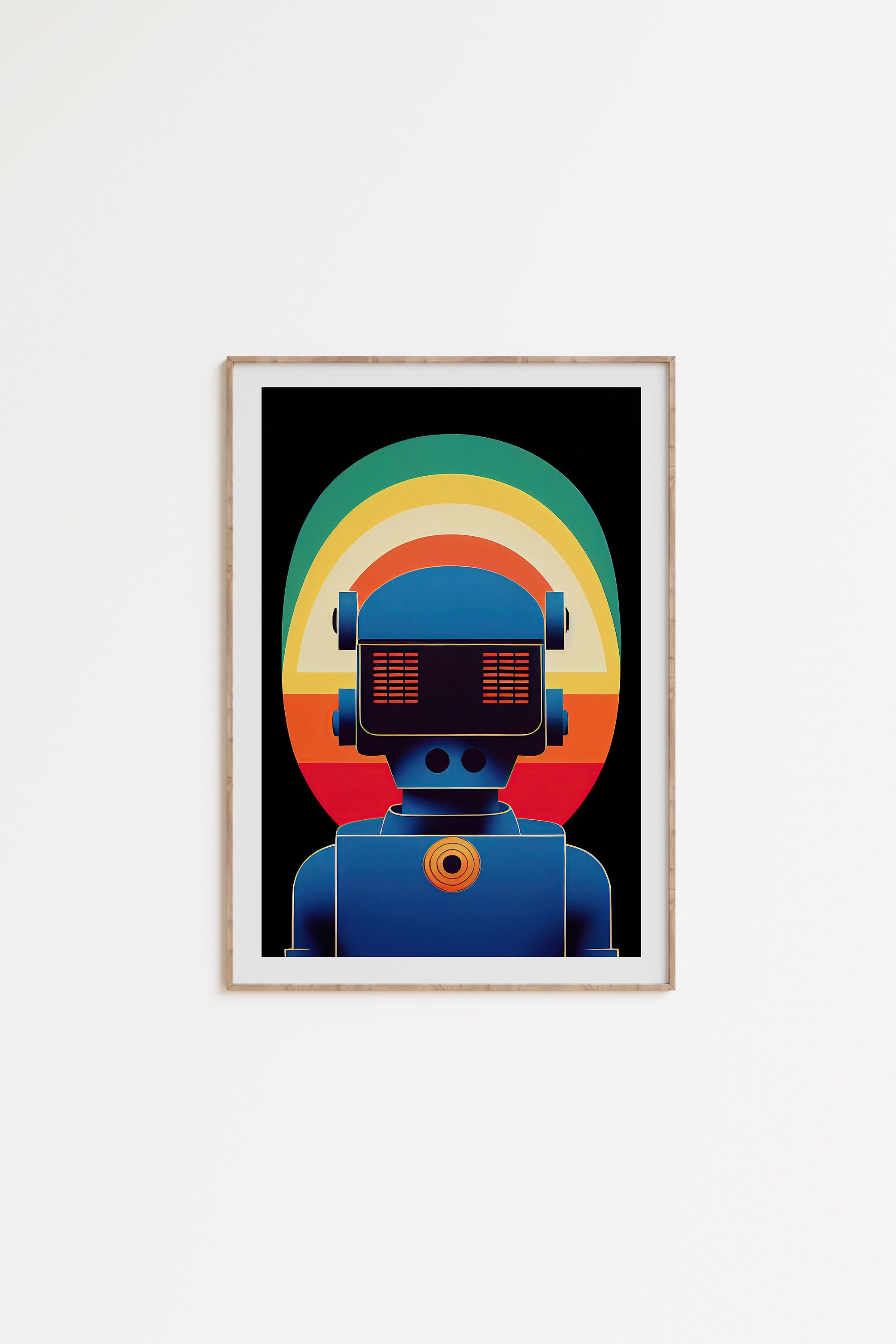 Retro Robot Art Vintage Sci-fi Art Space Art Retro Futurism - Etsy
