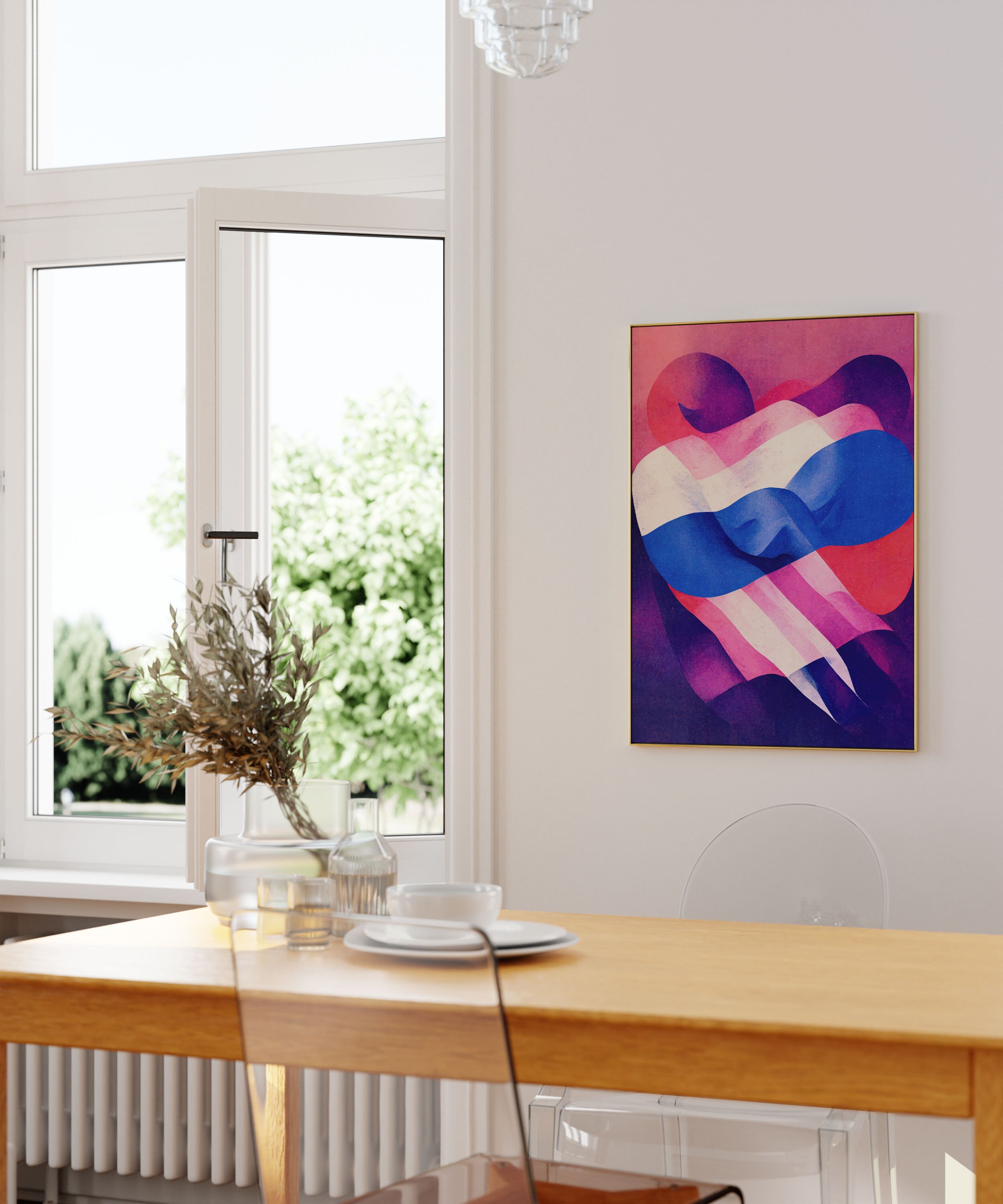 Retro Bisexual Pride Flag | LGBTQ+ Art Download | Bisexual Wall Decor ...