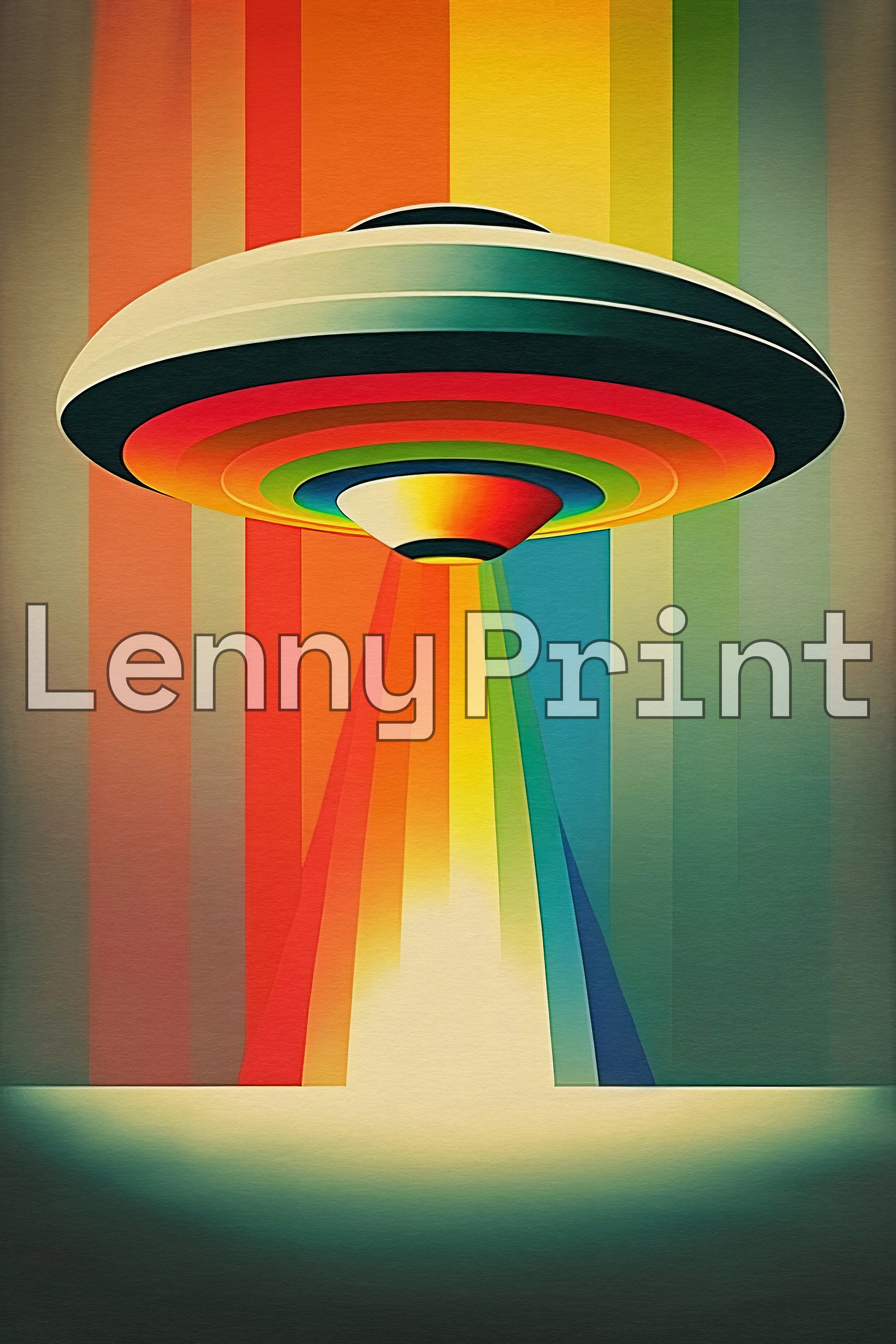 Retro UFO Art, Sci-fi Digital Download, Conspiracy Theory Art, Vintage ...