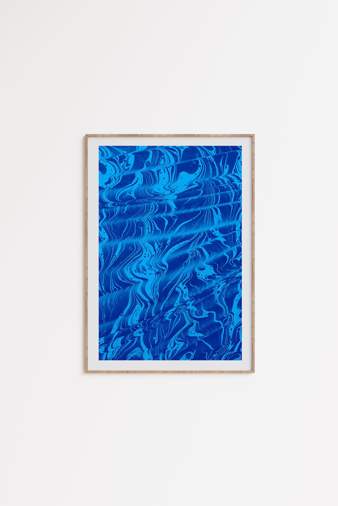 Trippy Poster, Blue Psychedelic Art, Retro Wavy Art, 70s Wall Art ...