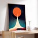 Orange Abstract Space Art Print, Vintage Sci-fi Poster, Retro Science ...