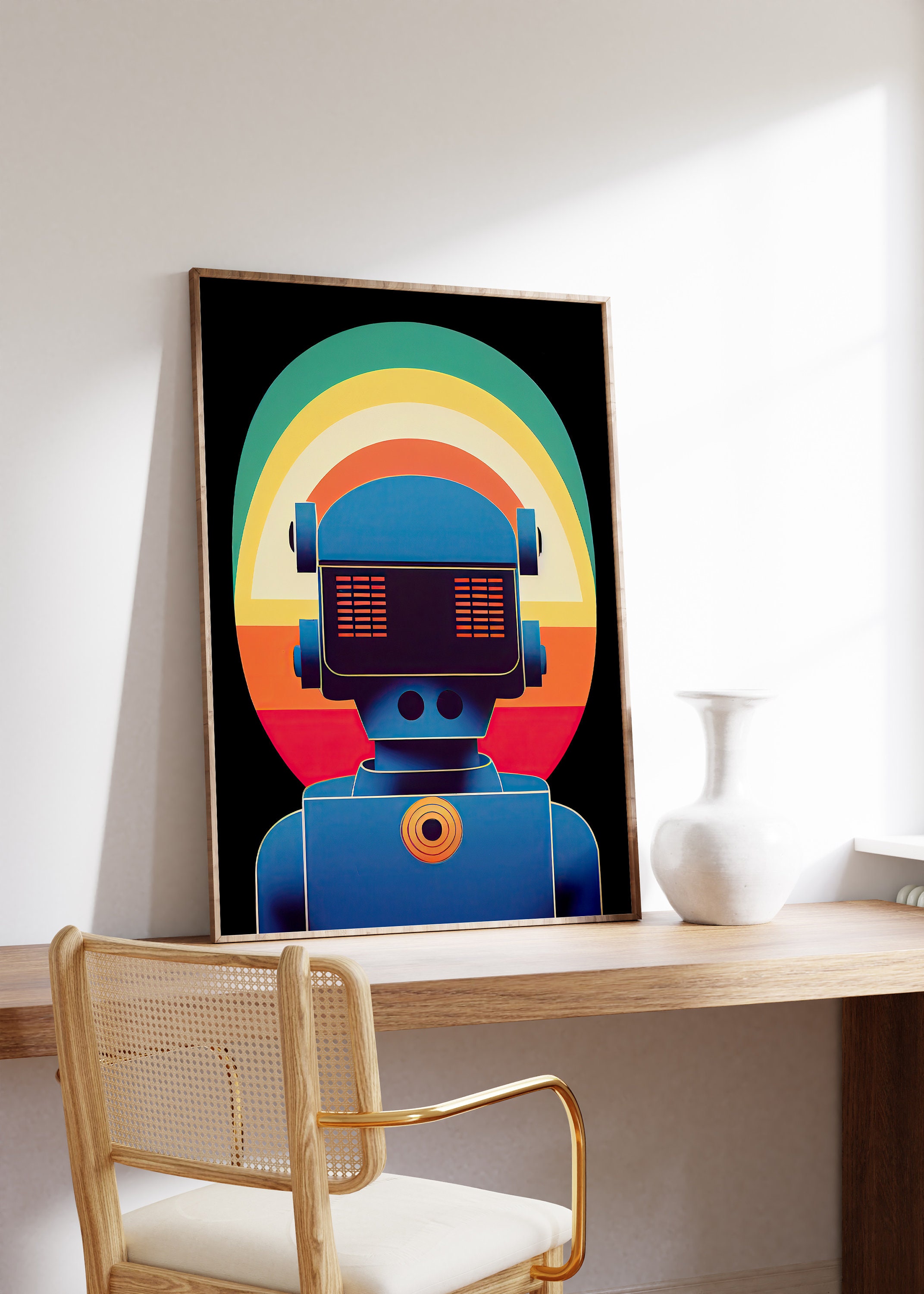 Retro Robot Art Vintage Sci-fi Art Space Art Retro Futurism - Etsy
