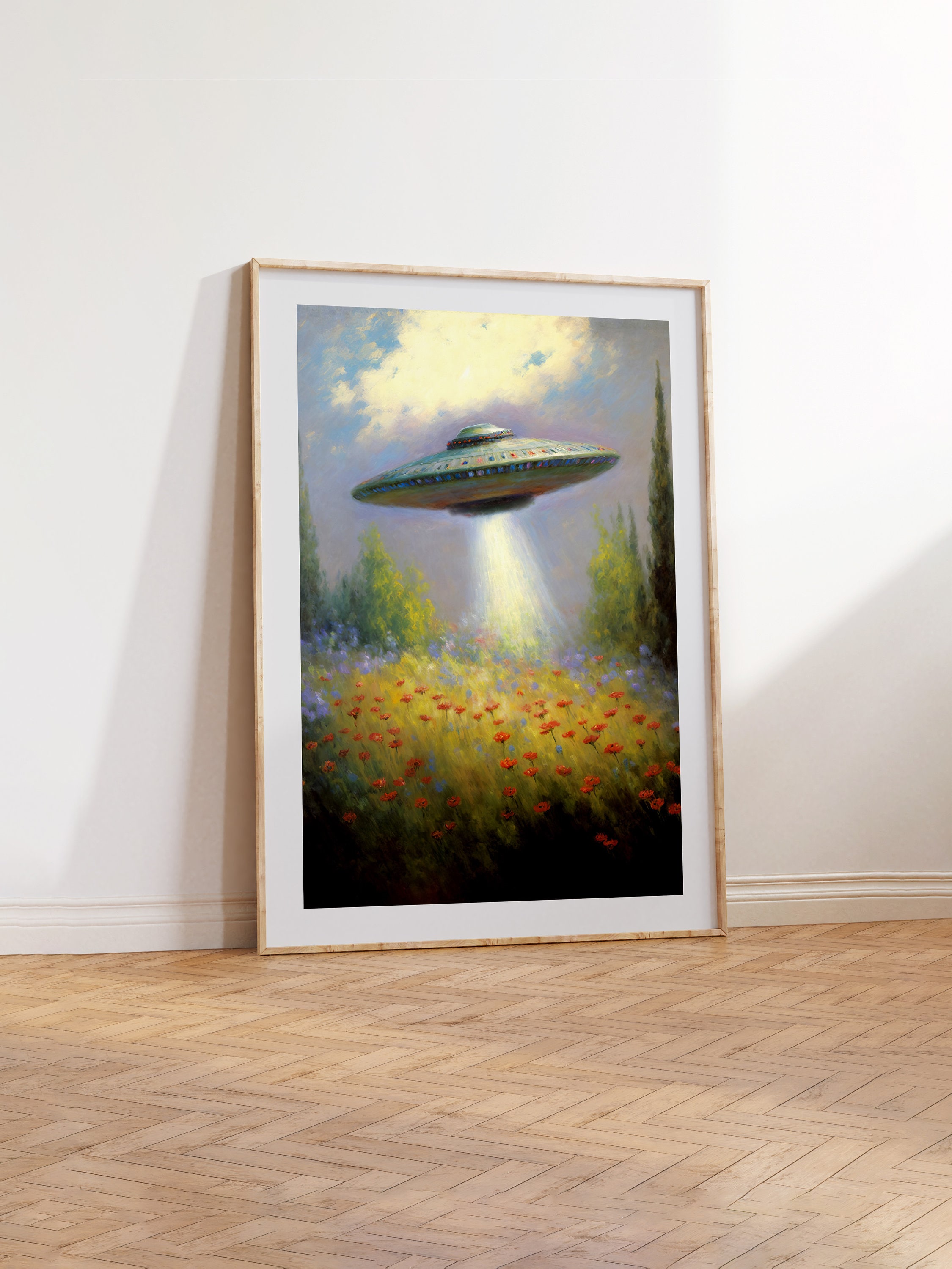 UFO Art Download, Retro Sci-fi Print, Conspiracy Poster, Vintage UFO ...