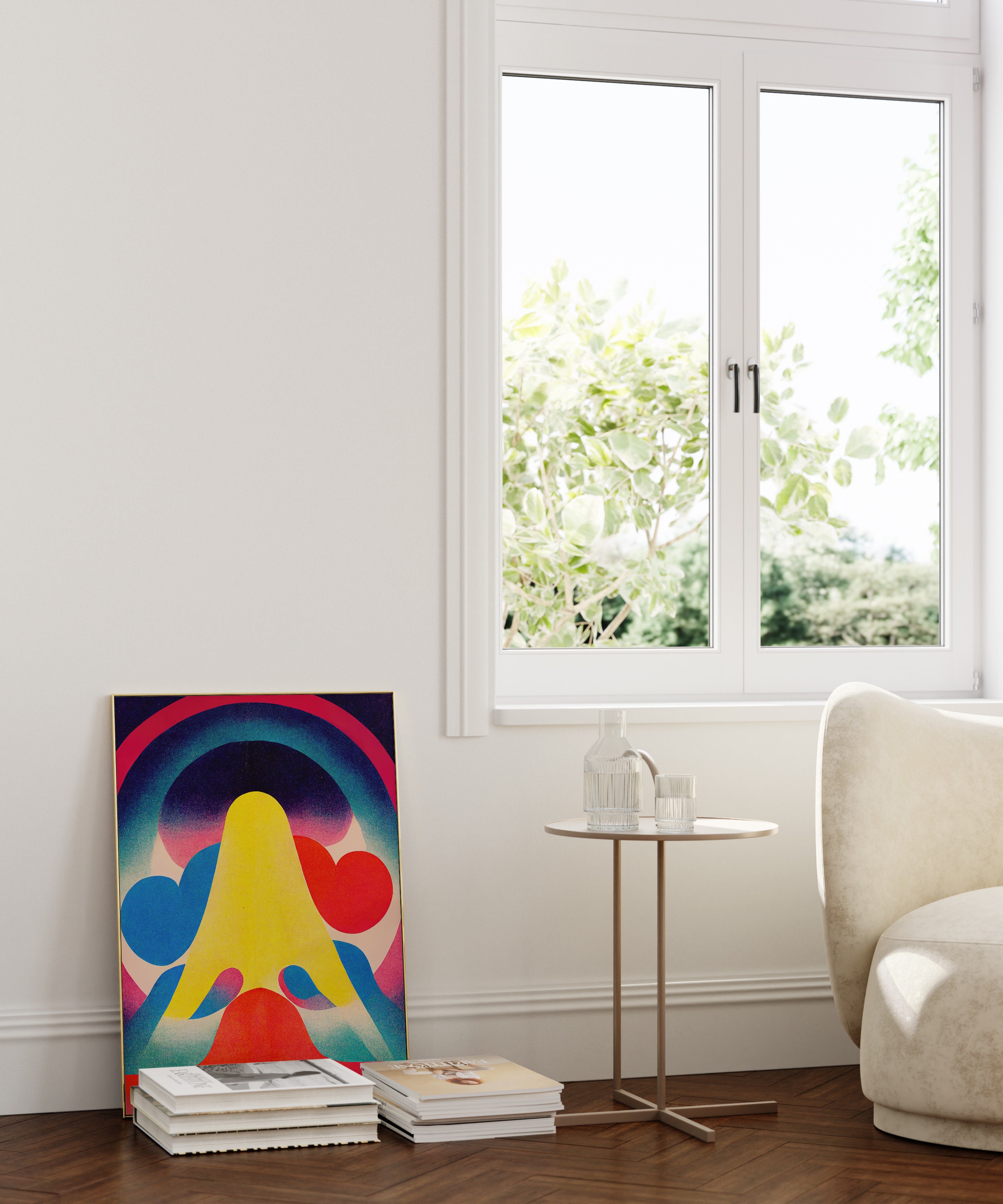 Primary Color Psychedelic Art | Graphic Retro Geometric | Psychedelic ...