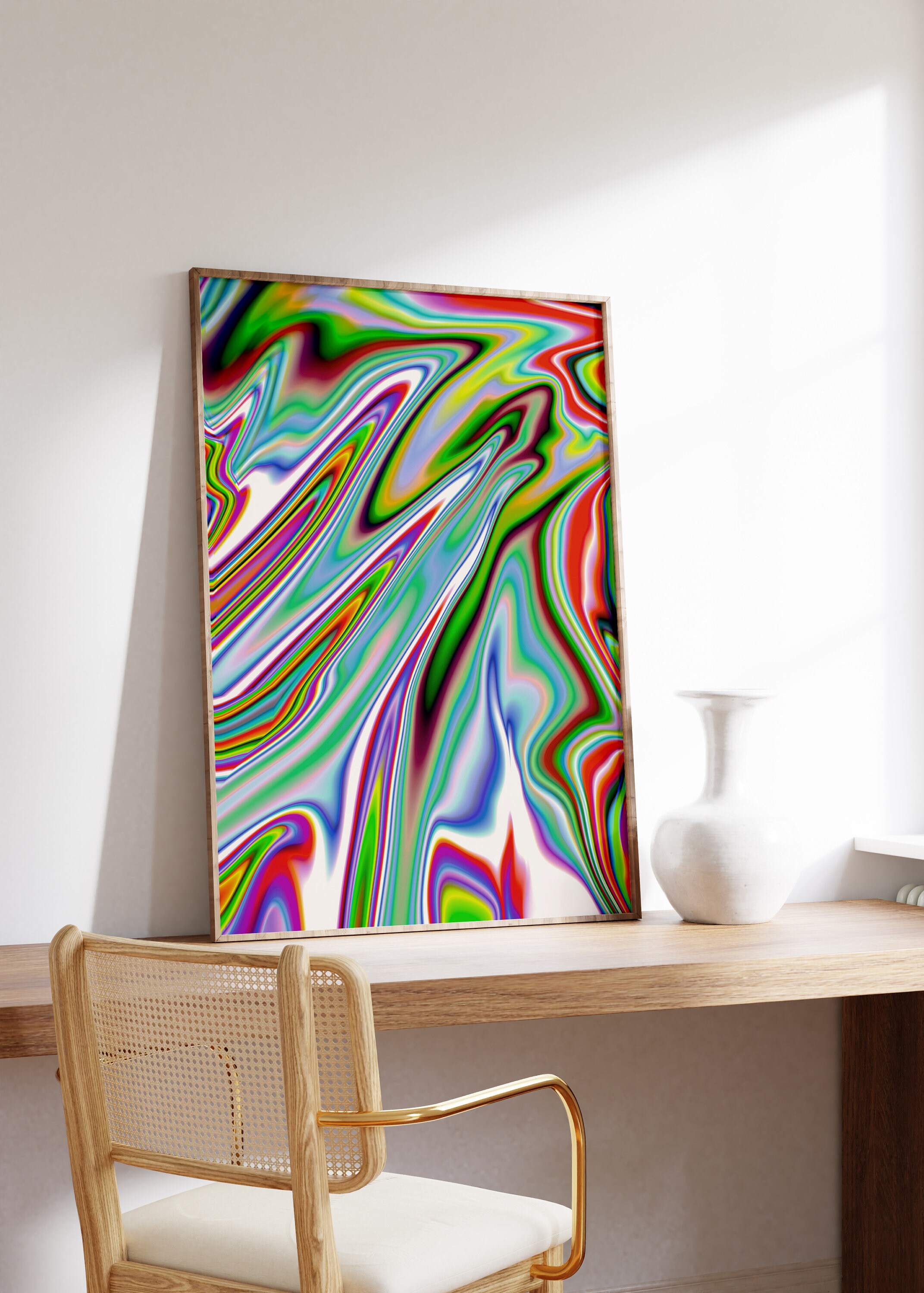 Holographic Trippy Art, 70s Art Download, Psychedelic Poster, Trippy ...