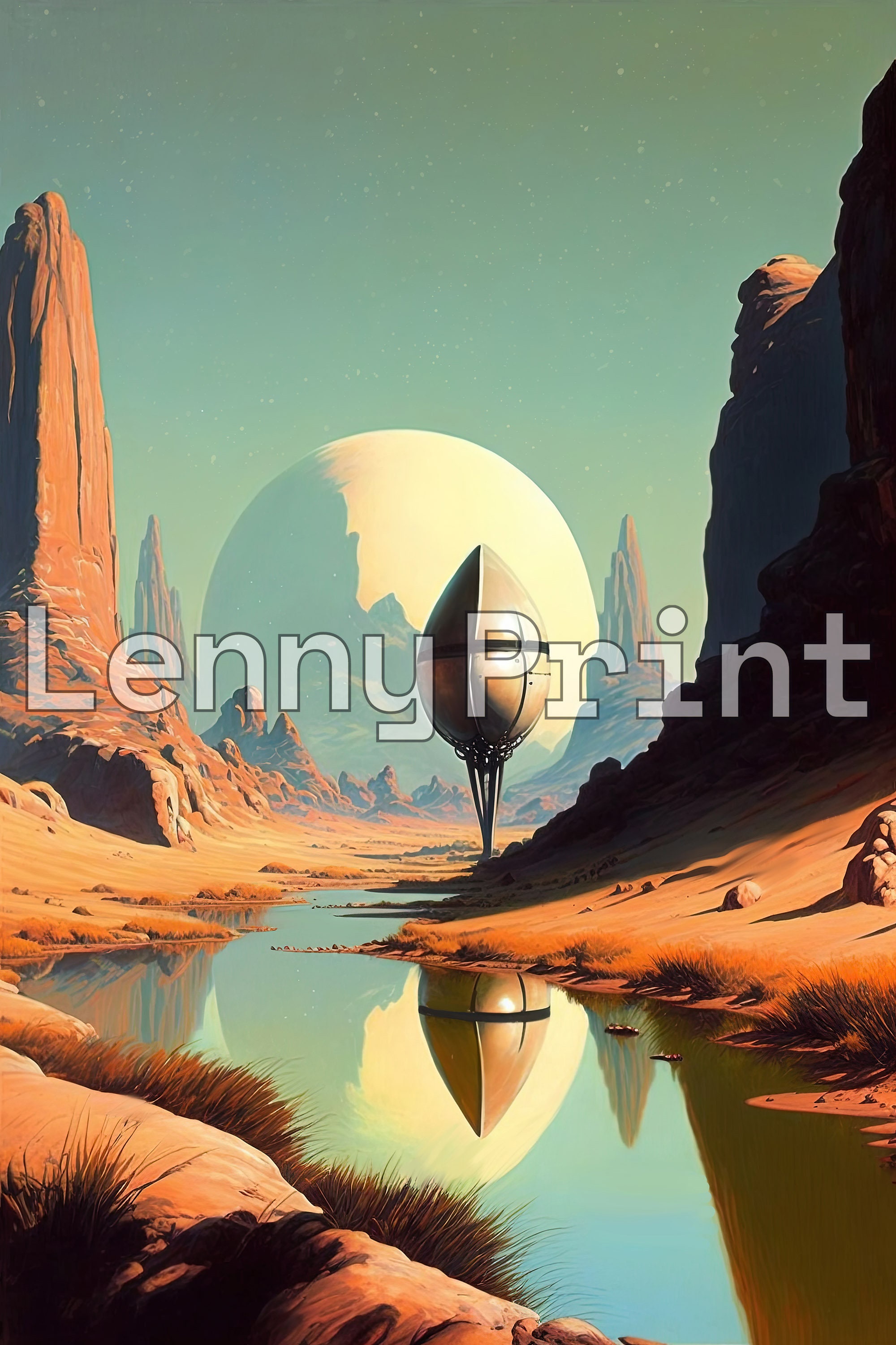 Vintage Sci-fi Art, Alien UFO Art, Conspiracy Theory Art, Retro Sci-fi ...