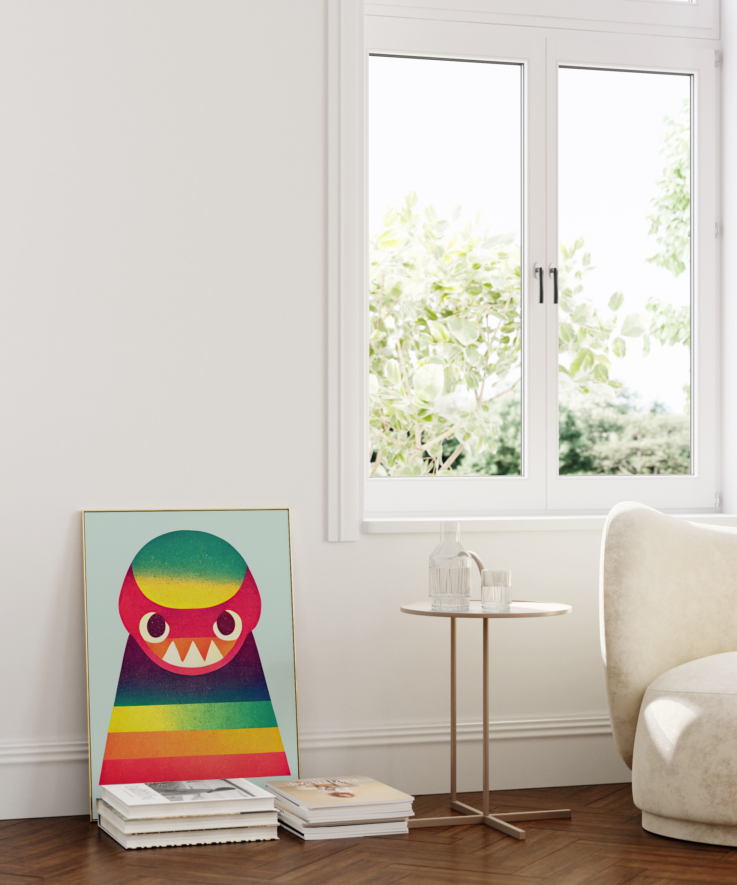 Colorful Monster Wall Art for Kids Room Weird Fun Kids Art - Etsy