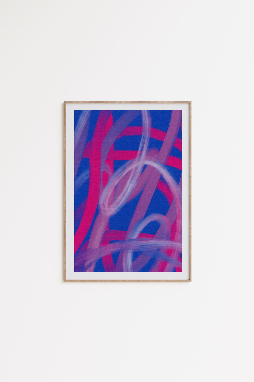 Bisexual Flag Abstract Art, Subtle Bi Poster, Bisexual Print, Bi Flag ...