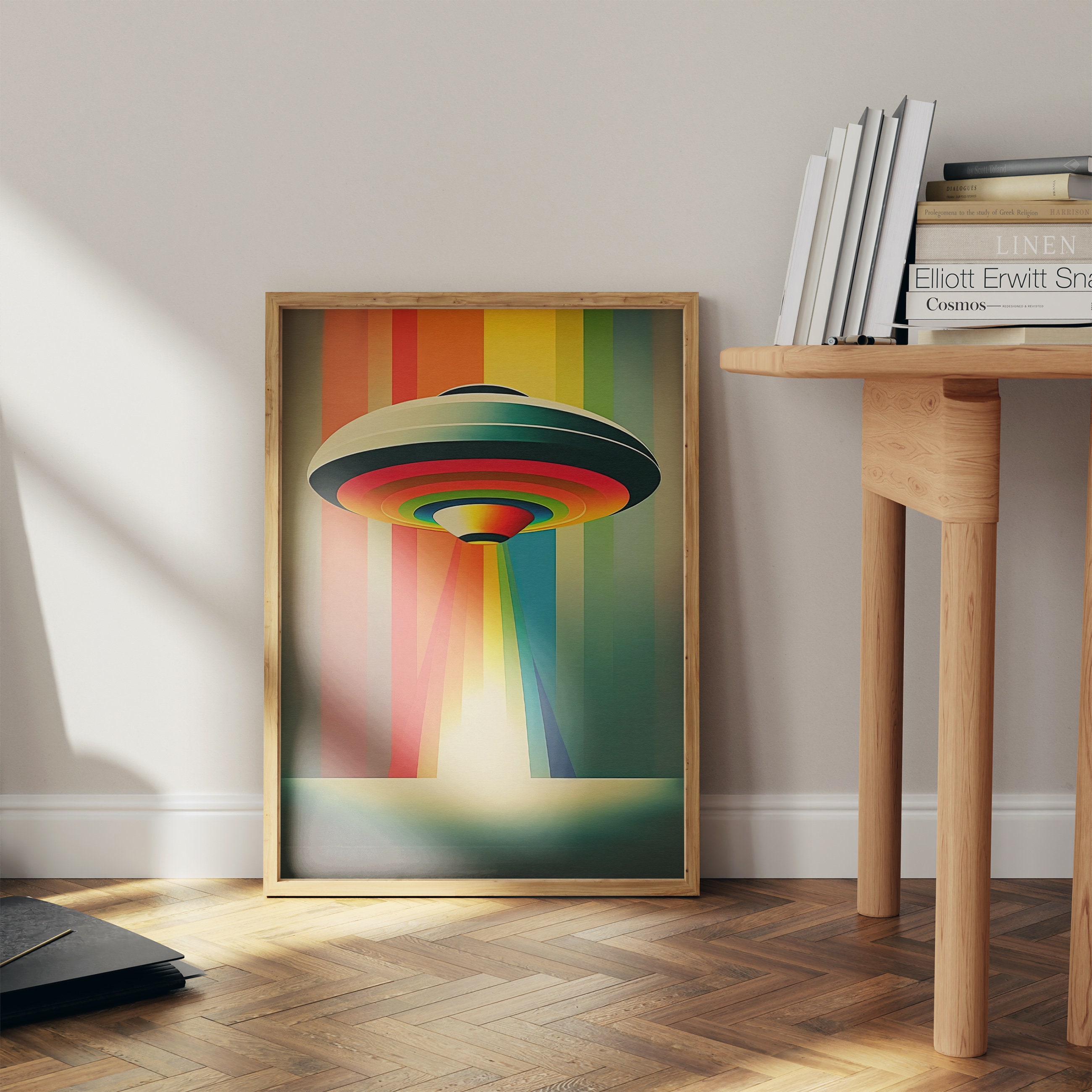 Retro UFO Art, Sci-fi Digital Download, Conspiracy Theory Art, Vintage ...