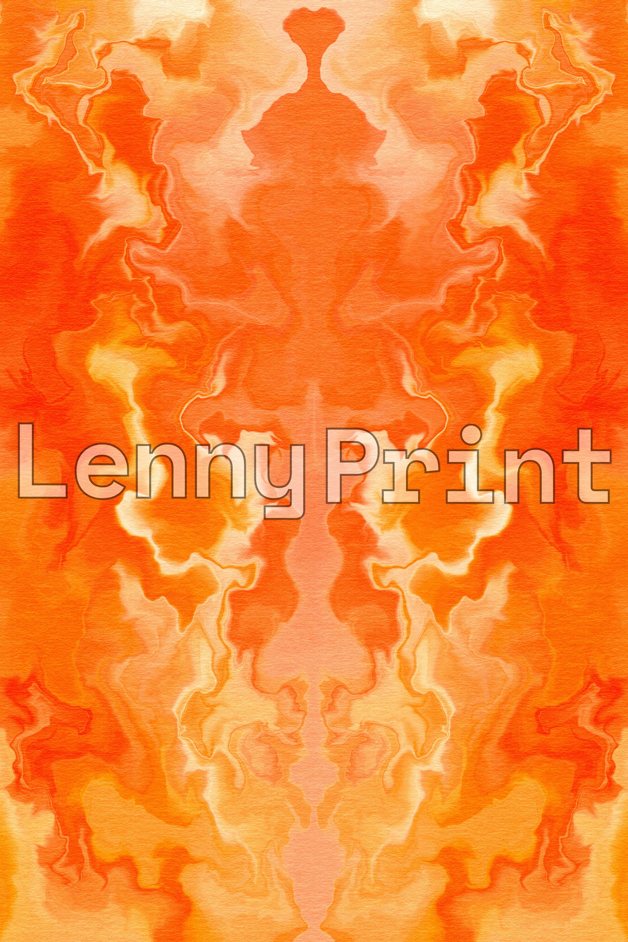 Orange Psychedelic Art, Trippy Art, 70s Orange Wall Art, Ochre Hippie ...