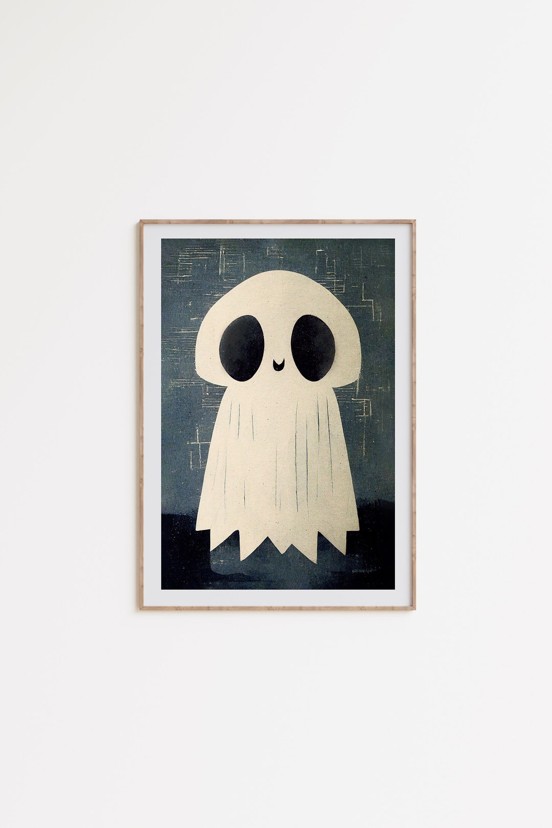 Cute Vintage Halloween Ghost | Large Printable Art | Retro Halloween ...