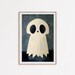 Cute Vintage Halloween Ghost | Large Printable Art | Retro Halloween ...