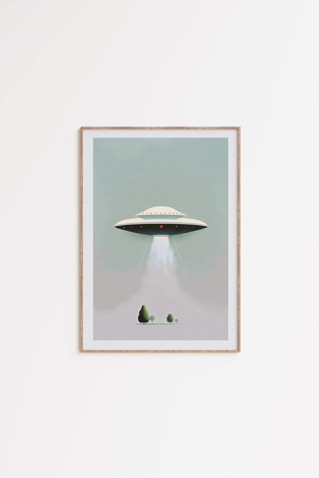 UFO Art, Retro Sci-fi Digital Download, Conspiracy Poster, Vintage UFO ...