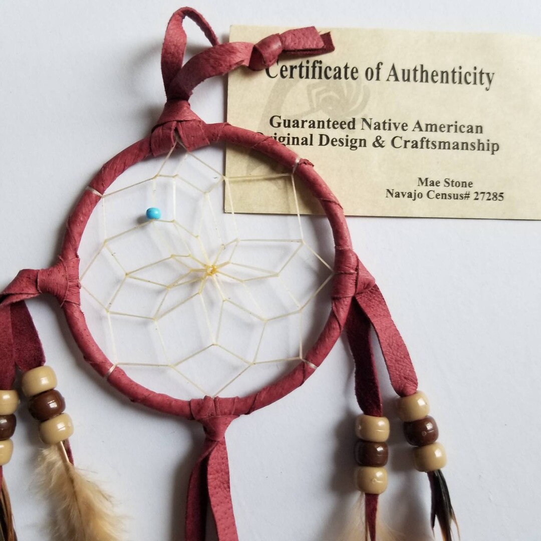 3 Burgundy Red Dream Catcher/ Wall Hanging Decor/ Native Made Decor ...