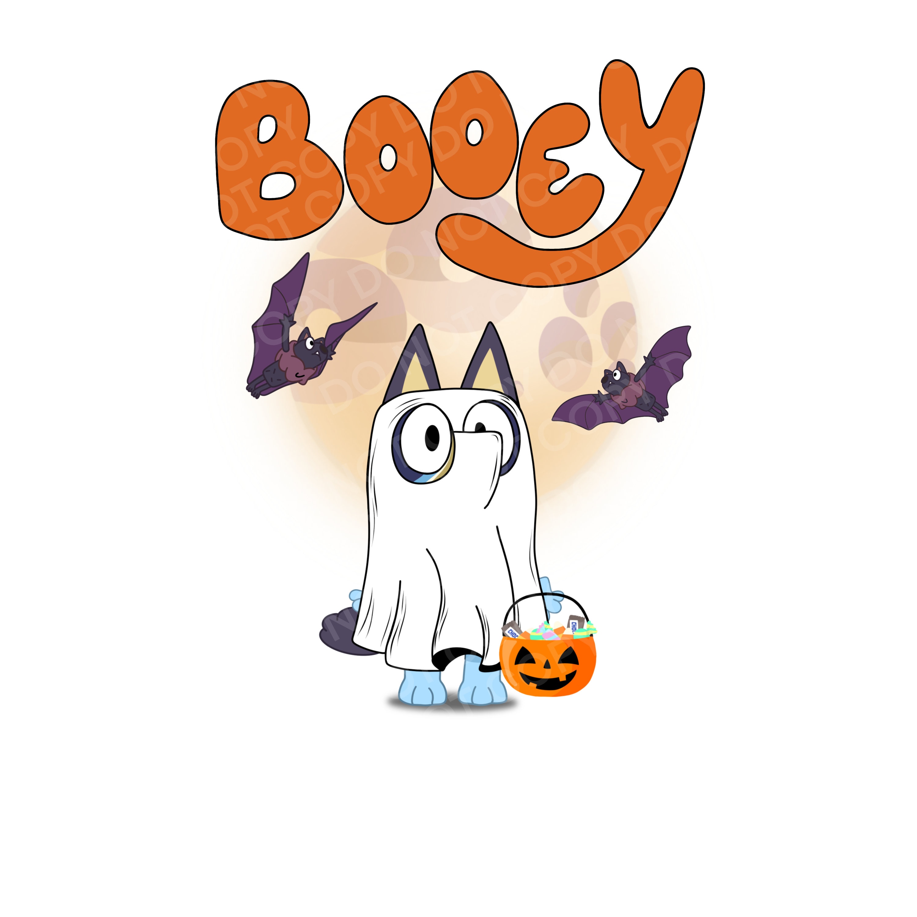 Bluey Booey Halloween PNG INSTANT DOWNLOAD File Design - Etsy