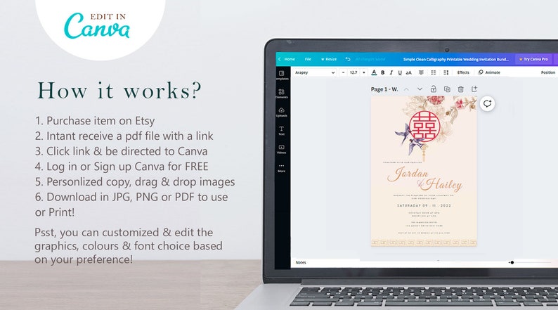 Asian Theme Wedding Invitation Card Bundle Chinese Wedding - Etsy