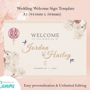 Chinese Wedding Welcome Sign Vietnamese Tea Ceremony Sign - Etsy