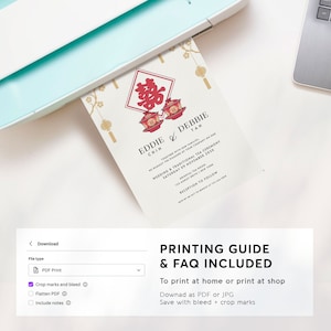 Chinese Tea Ceremony Wedding Invitation: Double Happiness (DIY ...