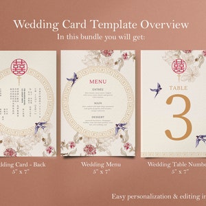 Asian Theme Wedding Invitation Card Bundle Chinese Wedding - Etsy