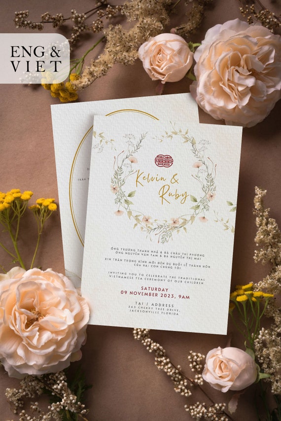 Tea Wedding Invitation Template