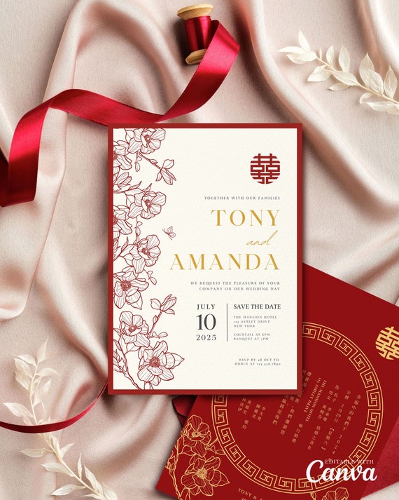 Wedding invitations asian style | Beachweddingtips.com