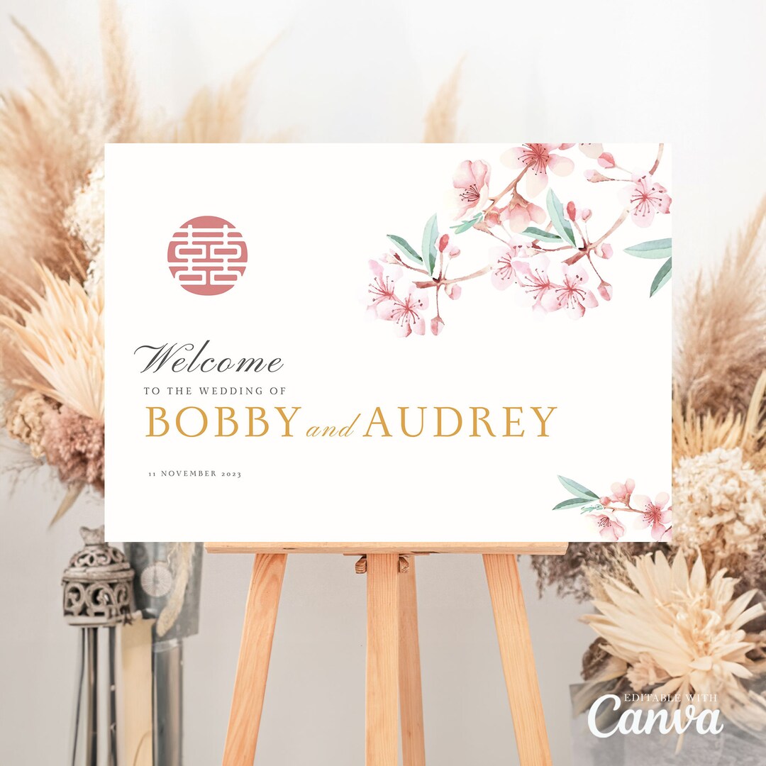 Chinese Wedding Welcome Sign, Vietnamese Wedding Tea Ceremony, Oriental ...