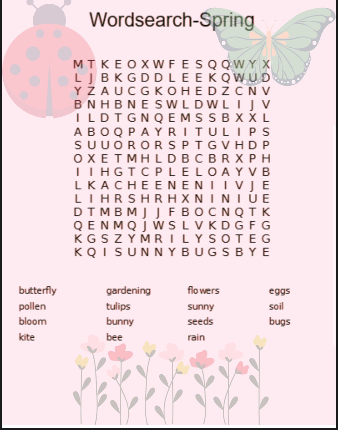 Seasons Wordsearch - Etsy