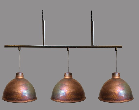 Welded Steel Pendant Frame Custom Made LED Copper Dome - Etsy