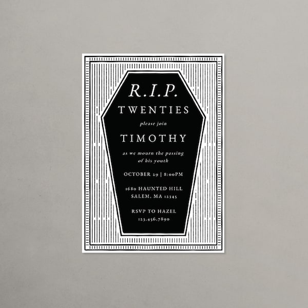 Coffin Invitation - Etsy Australia