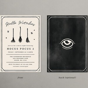 Hello Witches Halloween Invitation Template, Halloween Party Editable ...