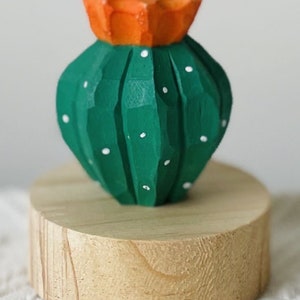 Handmade Wooden Cactus Ornament: Minimalist Home Decor - Etsy