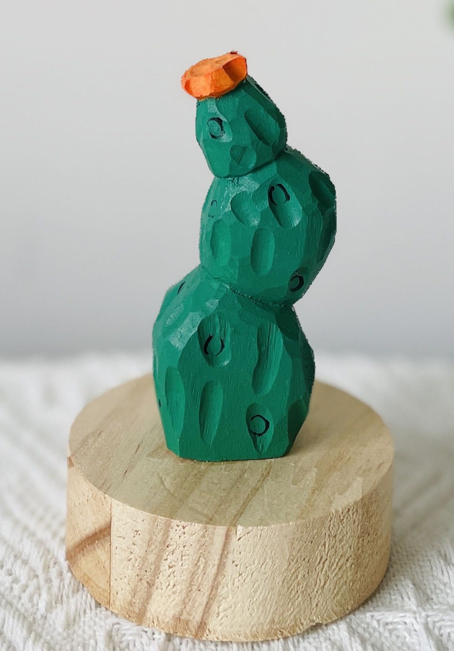 Handmade Wooden Cactus Ornament: Minimalist Home Decor - Etsy