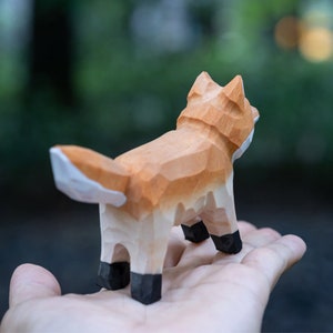 Hand-carved Wooden Fox Figurine, Rustic Home Decor - Etsy