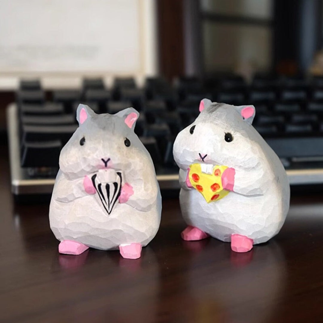 Handmade Carving Wooden Mouse Figurine,mouse Ornaments,wooden Mice ...