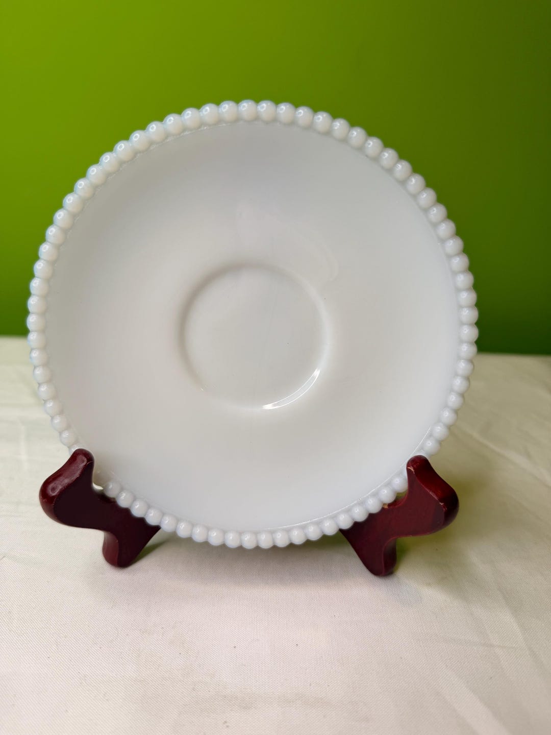 Vintage Mid Century Westmoreland Beaded Milk Glass Saucer - Etsy