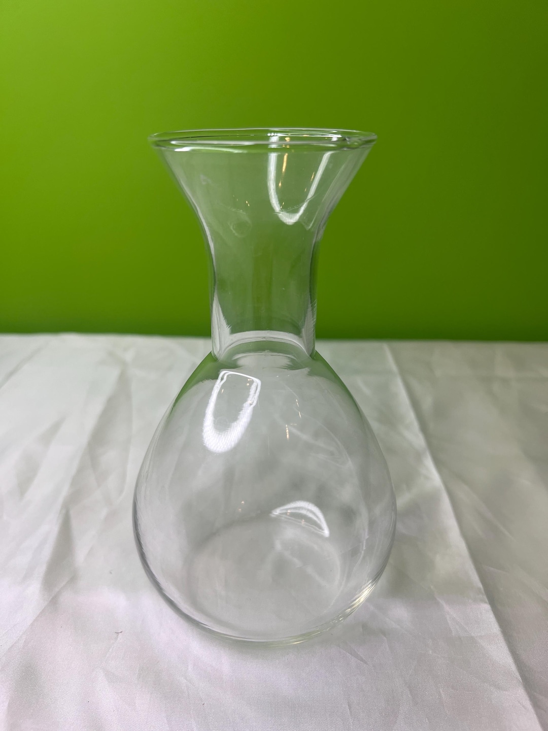 Vintage Pyrex Clear Glass Vase/decanter ~ Clear Smooth Medium Size ...