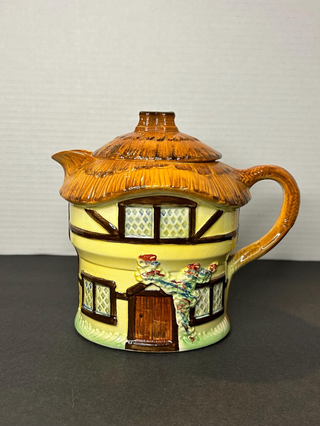 Vintage Burlingtonware Devon Cobb Thatched Roof Cottage Porcelain Tea ...
