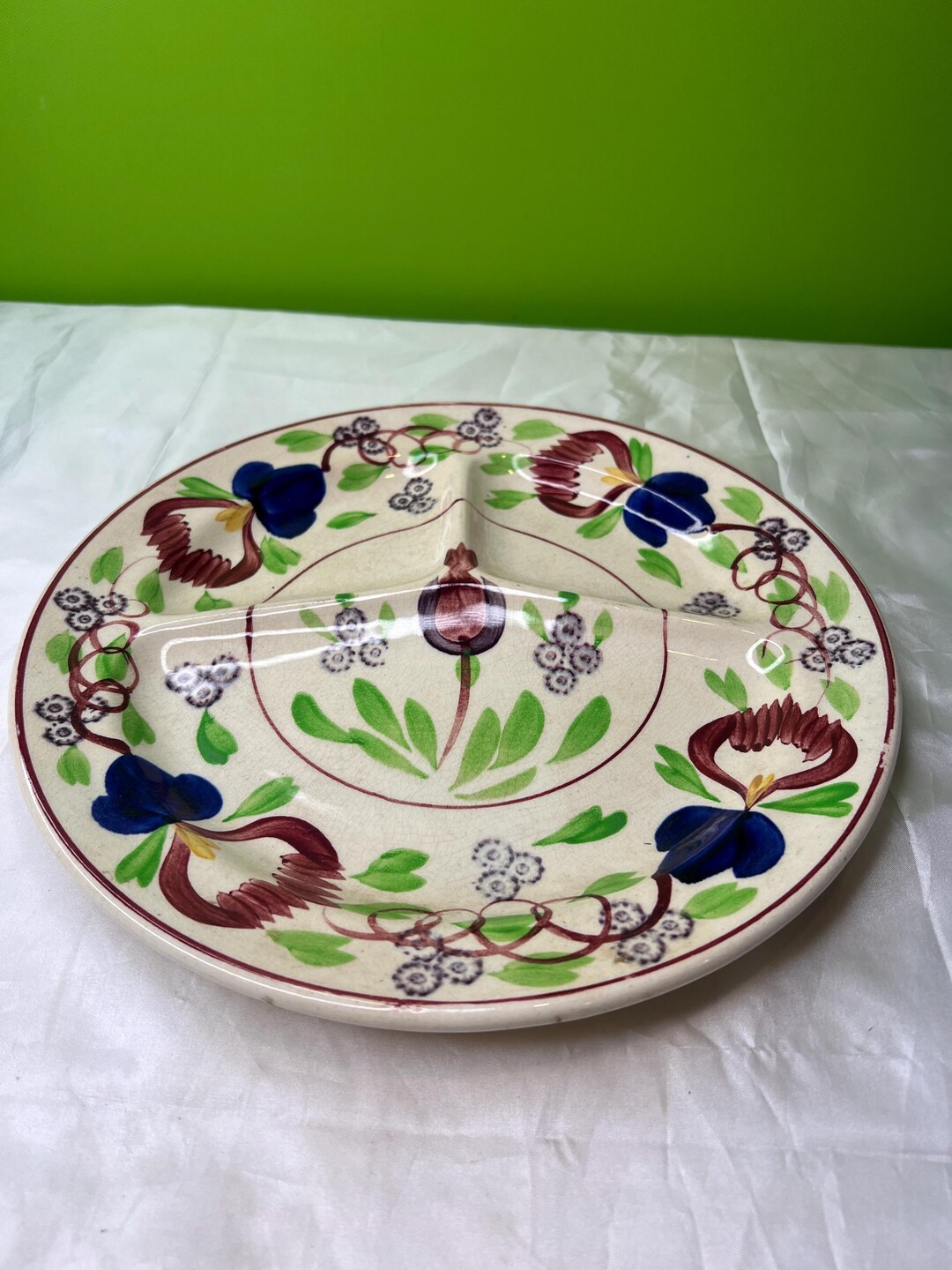 Vintage Petrus Regout Maastricht Holland Floral Decorated Hand Painted ...