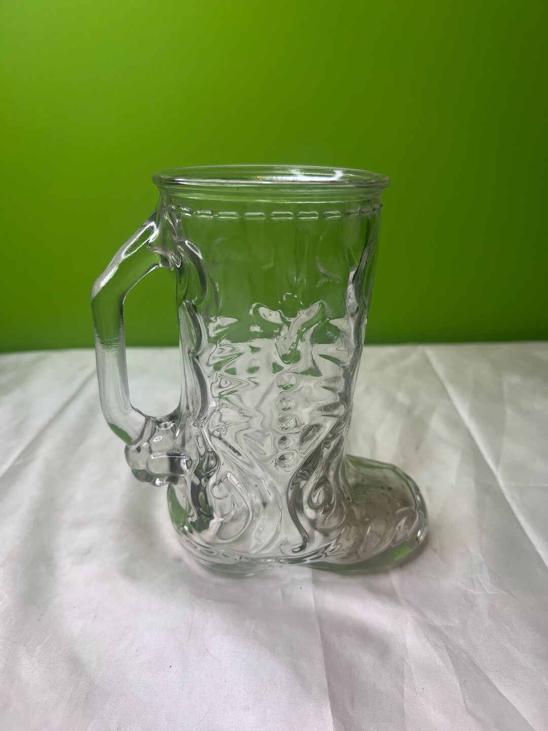 Vintage Clear Glass Cowboy Boot Mug From Mexico - Etsy