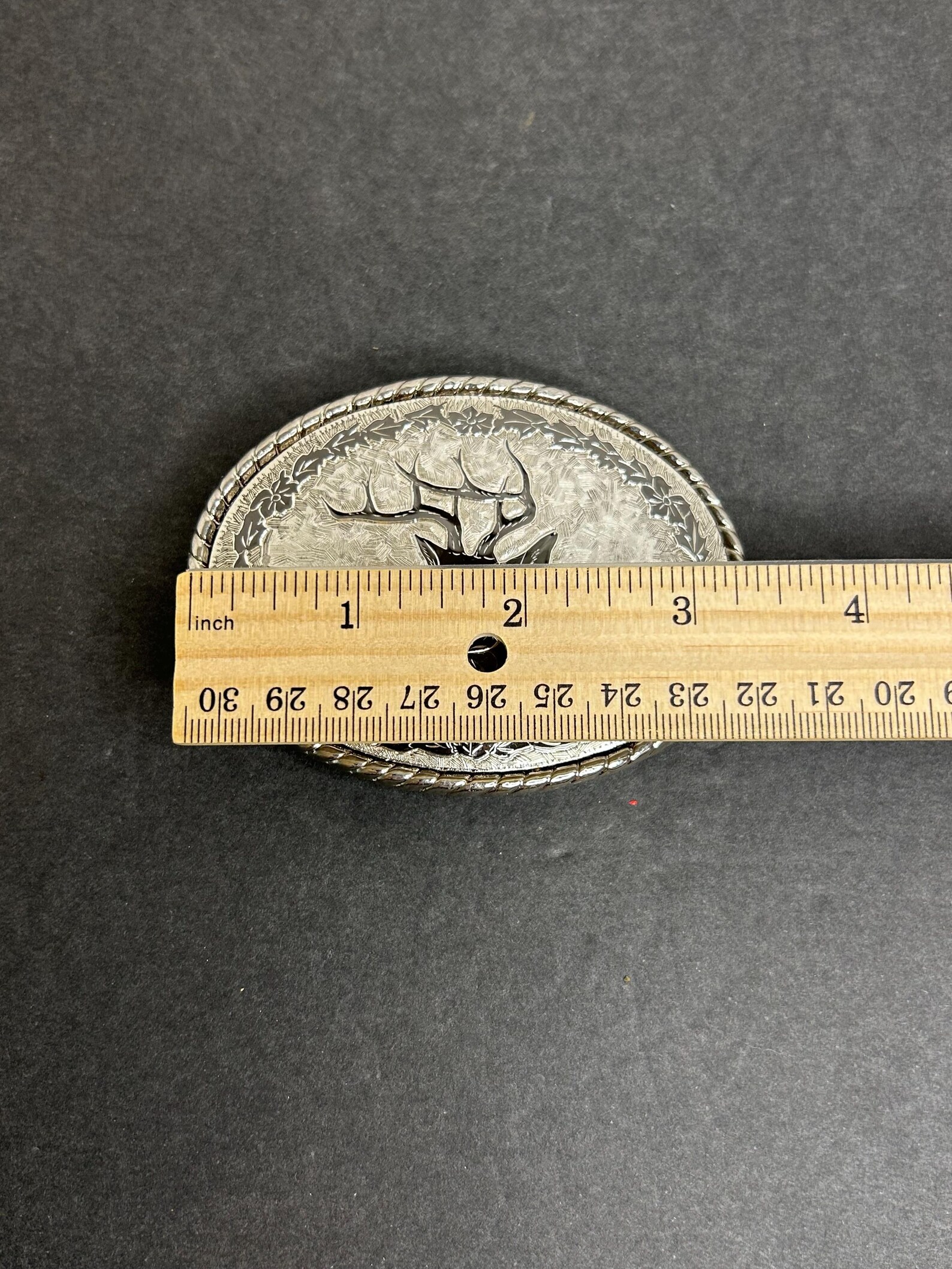 Vintage Western Silver Metal Buck Head Autumn Leaf Loop Belt Buckle - Etsy