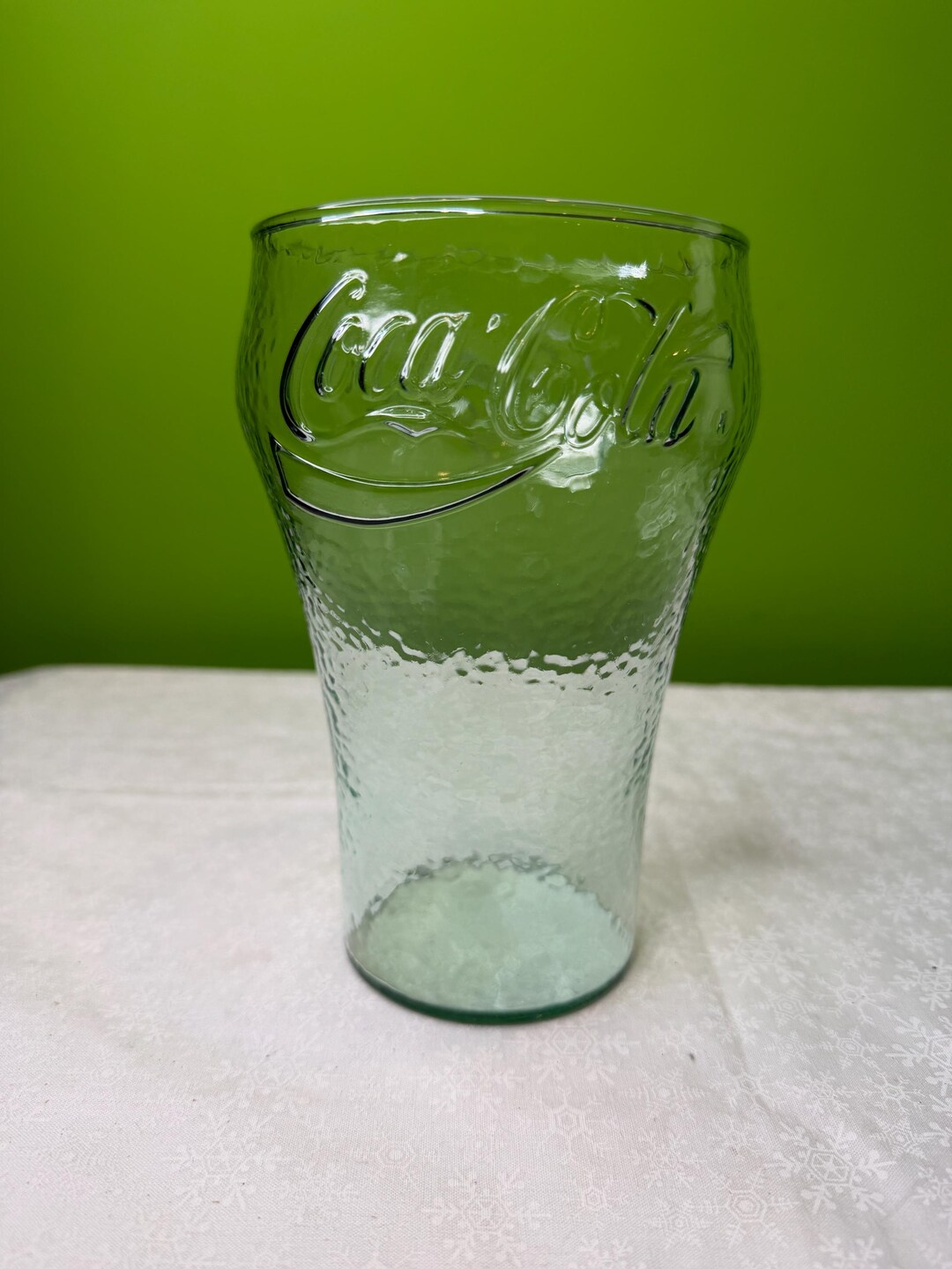 Vintage 1980's Coke Coca Cola Green Textured Tall Extra Large 4.5 X 7 ...