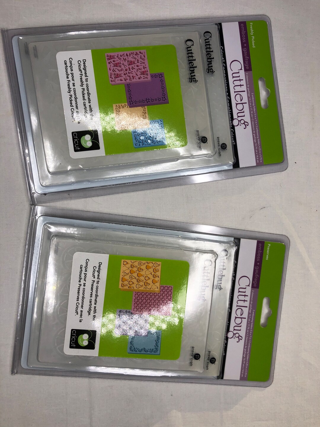 Cricut Cuttlebug Embossing Folders New in Packaging Preserves and ...